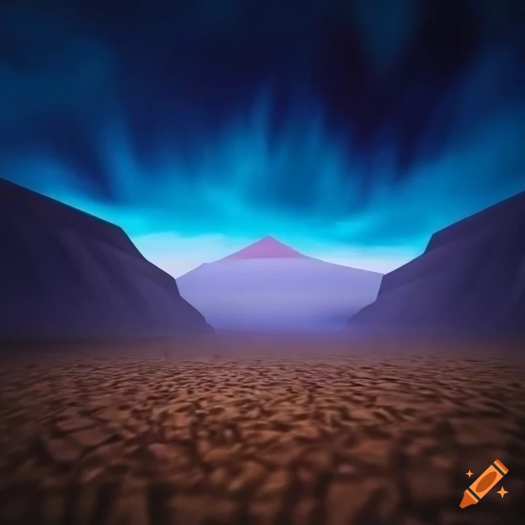 Super mario 64 furious tempest landscape on Craiyon