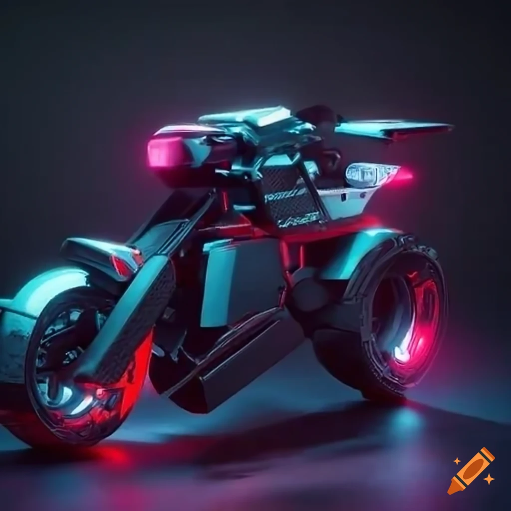 Cyberpunk motorcycle on Craiyon