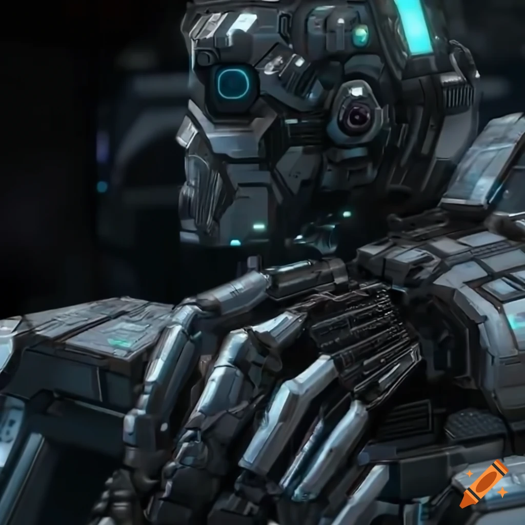 Close up of a futuristic mech hand with clean lines on Craiyon