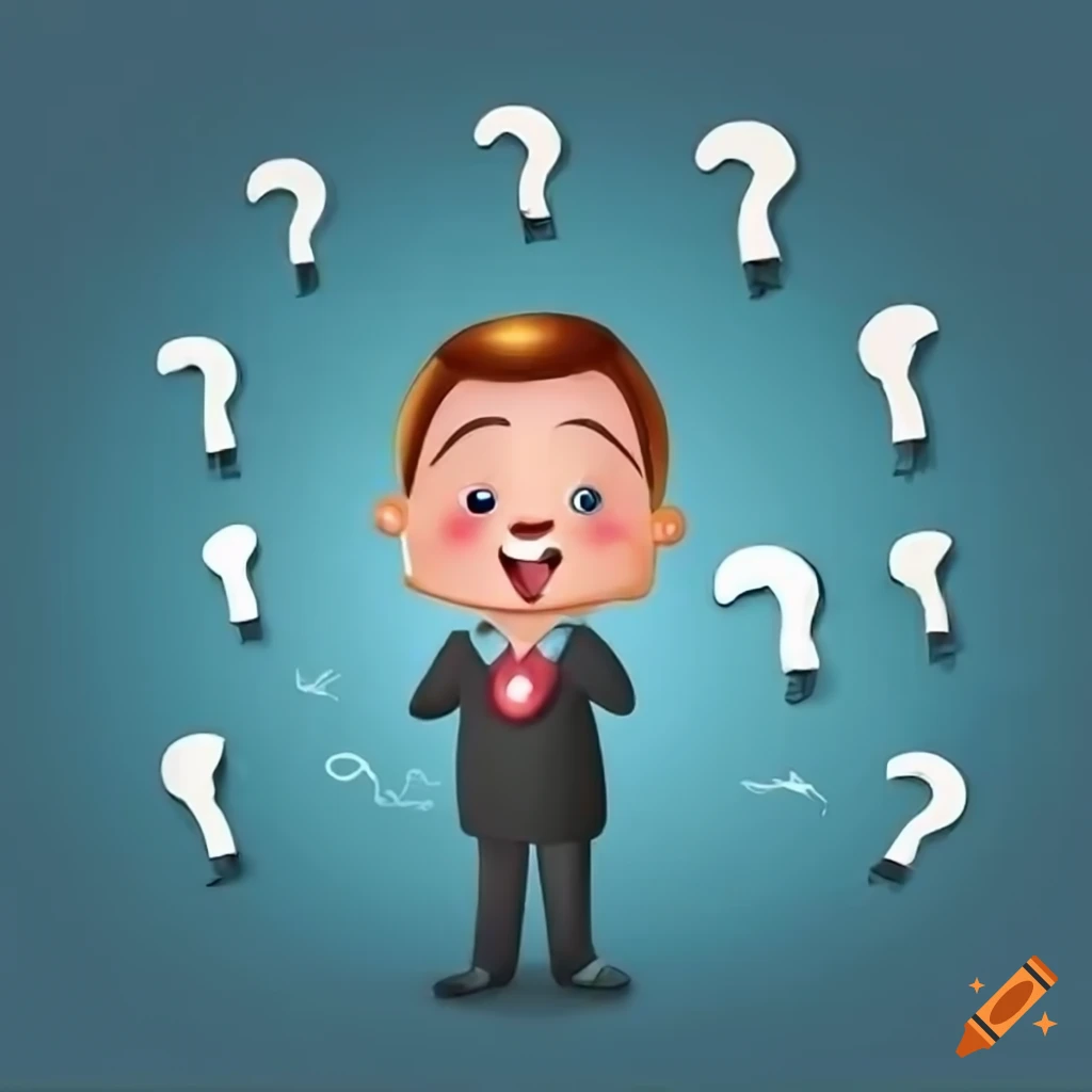 Cartoon of a candidate asking thoughtful questions during a job ...