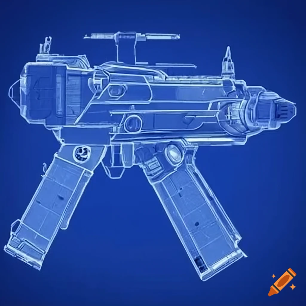 Decepticon laser gun blueprint on Craiyon