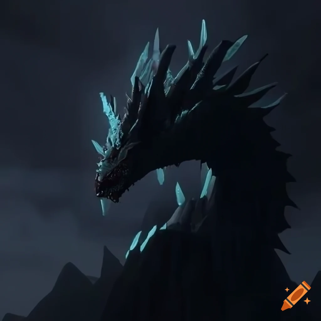 Breathtaking minecraft deep dark dragon in realistic tones on Craiyon
