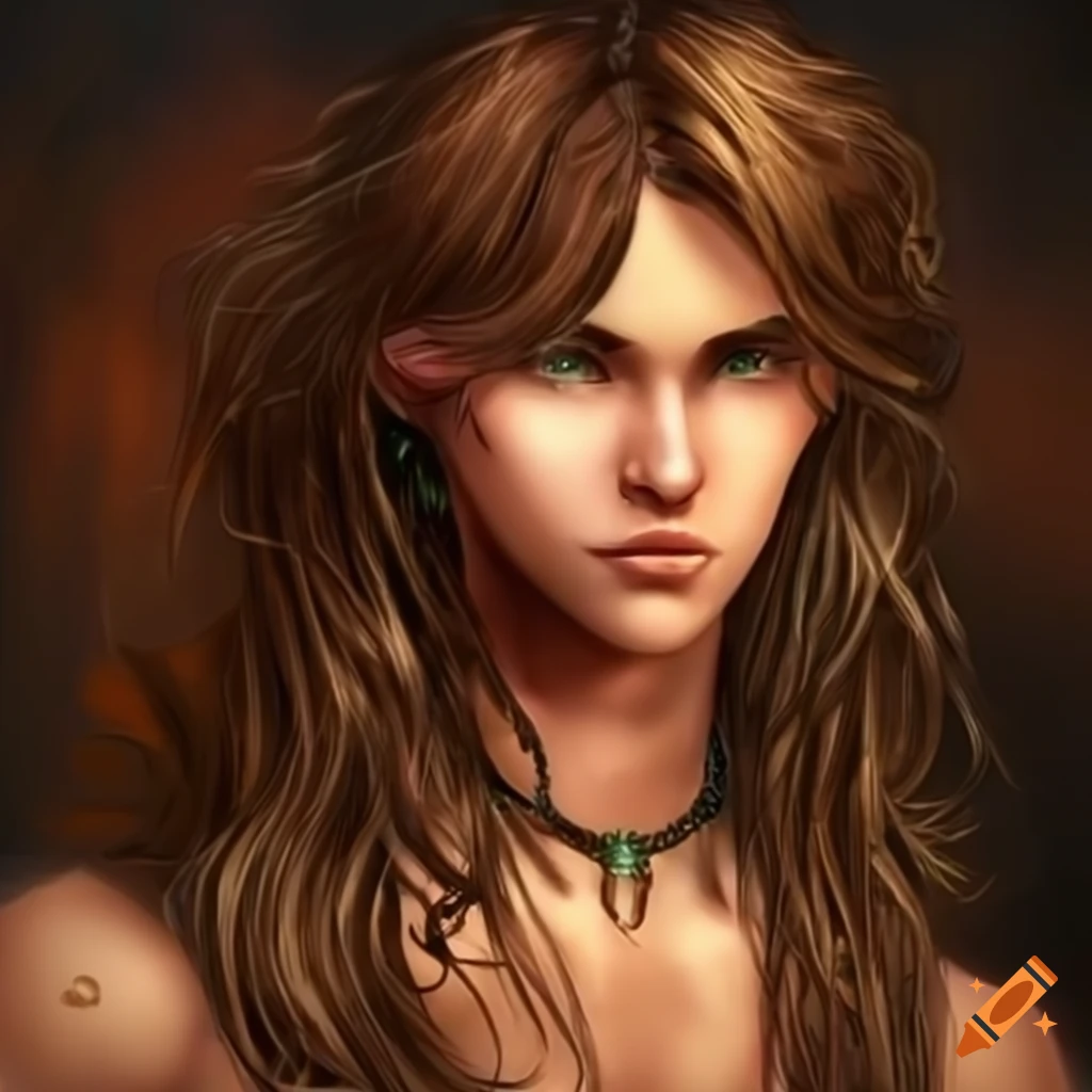 Long brown hair male fairy with gold eyes and reality warping powers on ...
