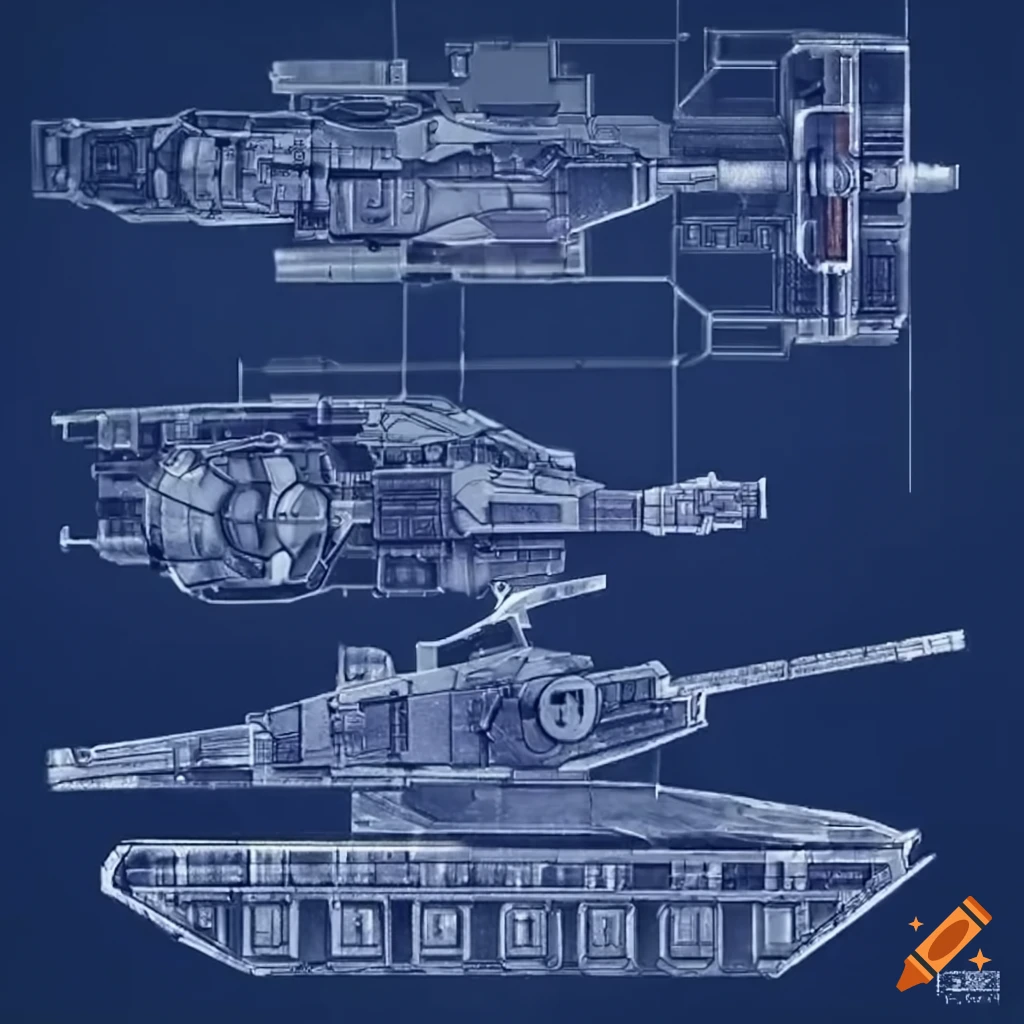 Decepticon tank laser gun blueprint on Craiyon