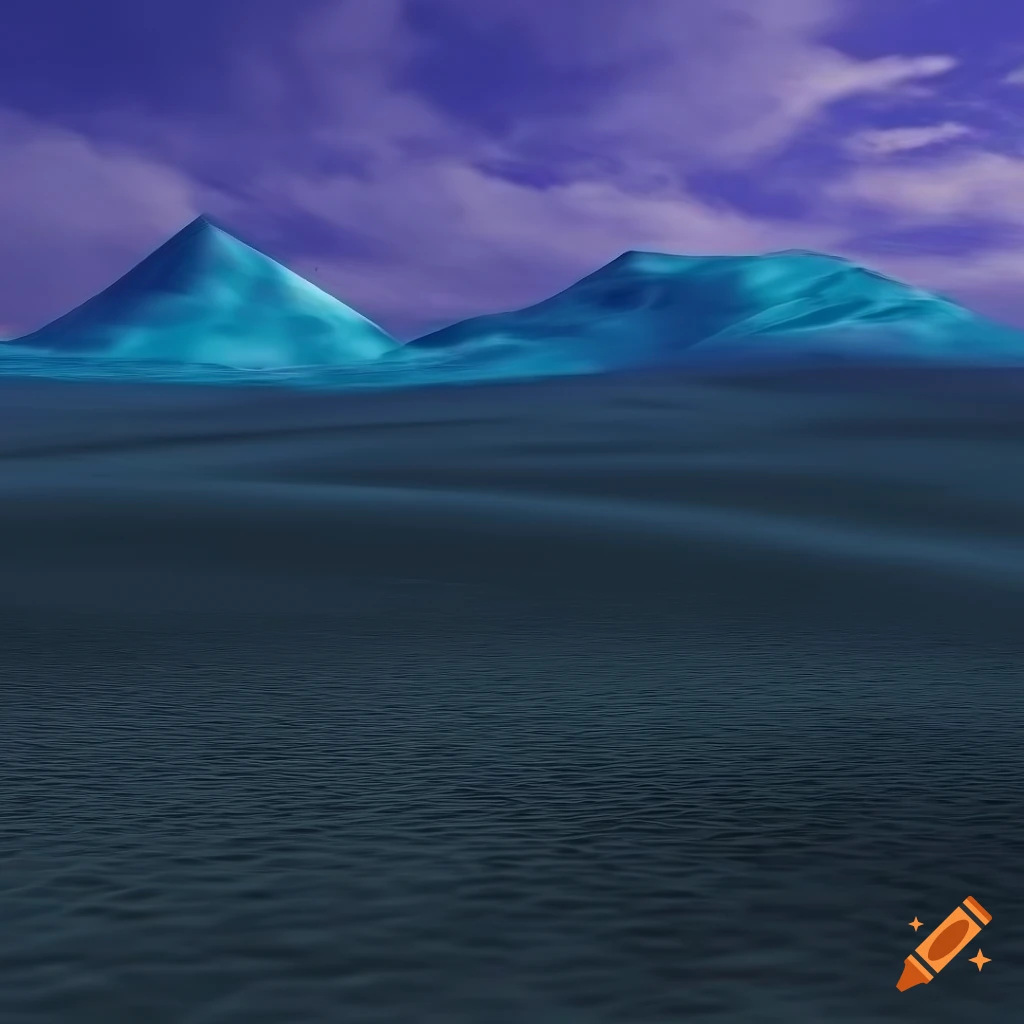 High-resolution 3d tundra environment from super mario 64 on Craiyon