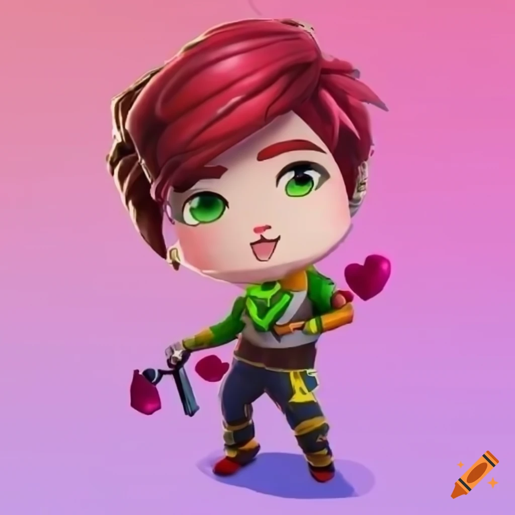 Chibi male character with an irish theme in a valentine's day setting ...