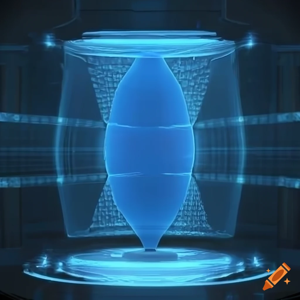 Blue hologram screen cgi rendering on Craiyon