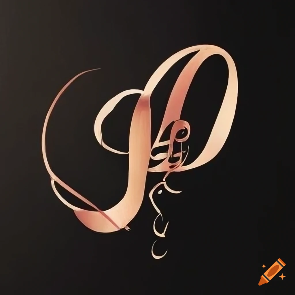 Calligraphy letter p on Craiyon