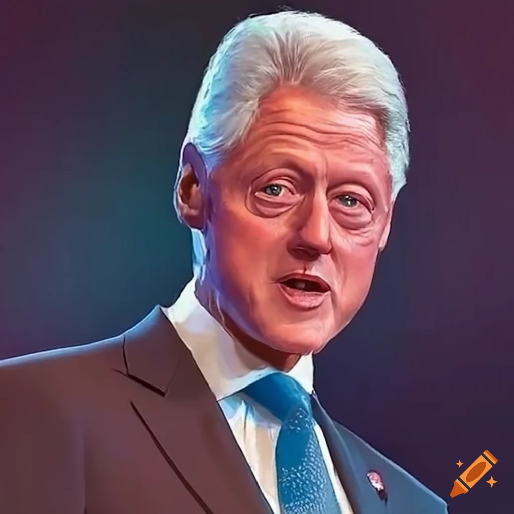 Bill clinton with iconic pop and basketball legends on Craiyon