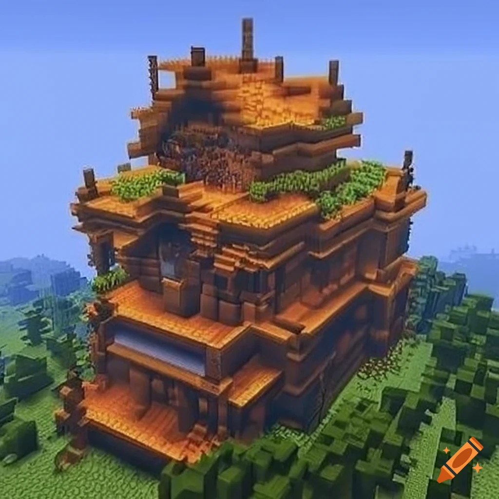 Minecraft build on Craiyon