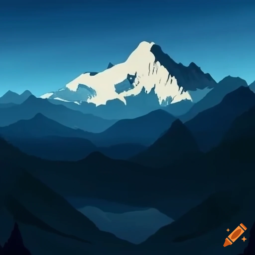 Mountain view on Craiyon