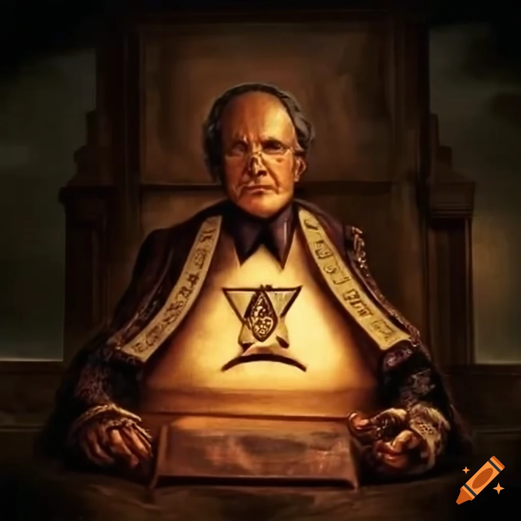 Group of people in a freemason meeting on Craiyon