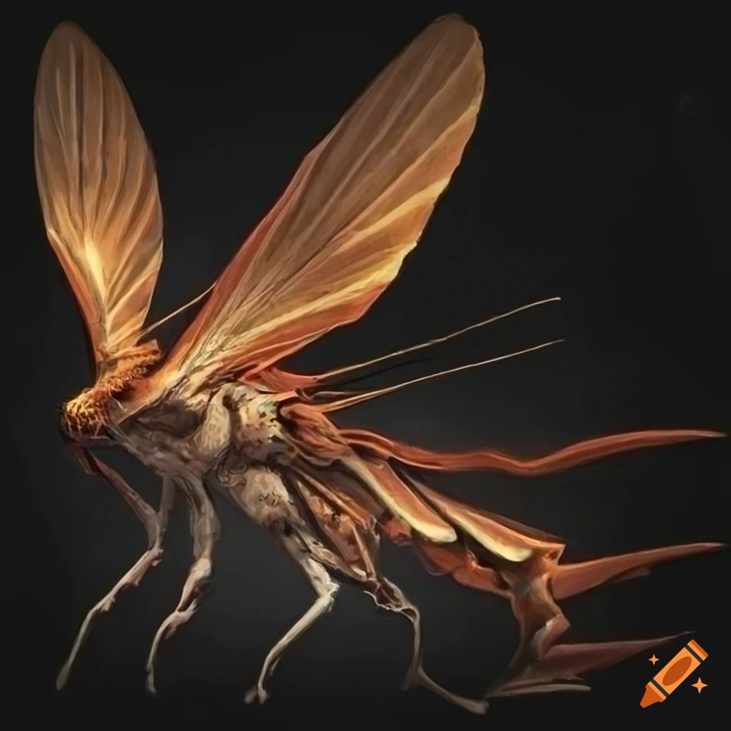 Moth ">Mech" with intricate layering and stunning lighting, similar to ...