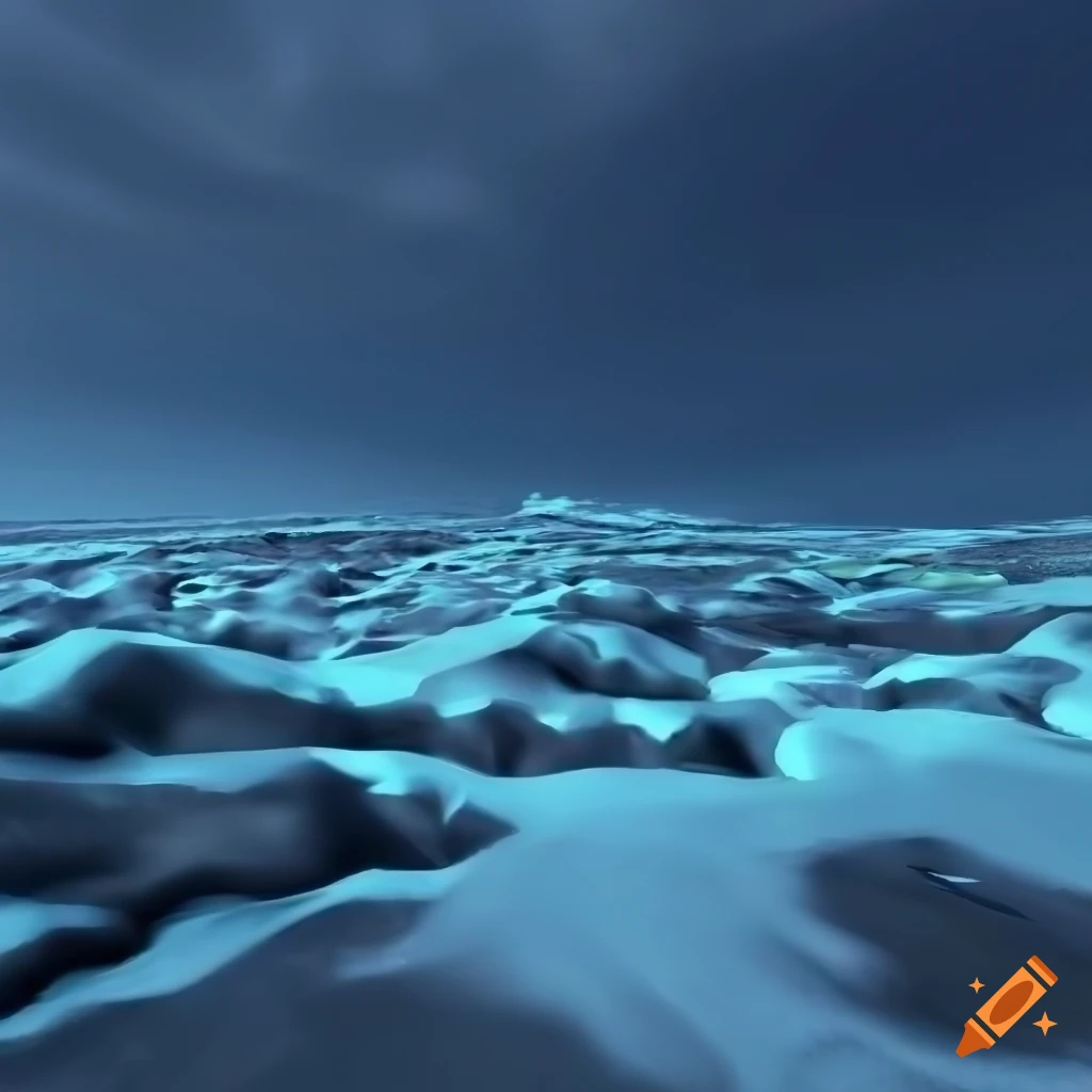 High-resolution 3d tundra environment from super mario 64 on Craiyon