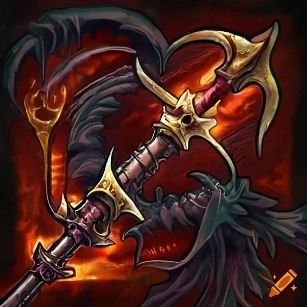 Corrupted holy staff on Craiyon