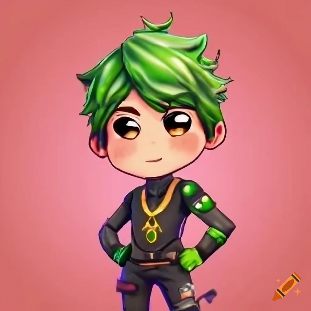 Chibi male character with an irish and valentine theme in a fortnite ...
