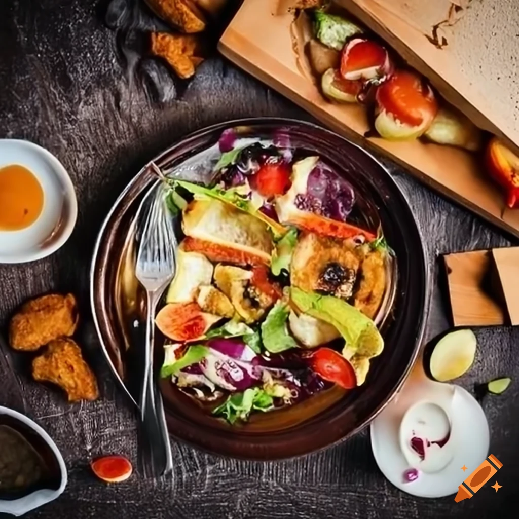 Tasty and healthy food in a cozy environment on Craiyon