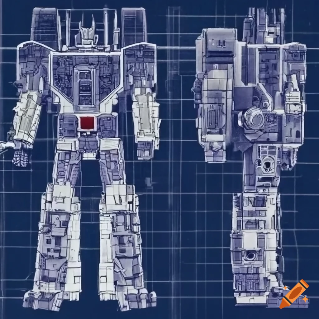 Decepticon laser gun tank Galvatron blueprint on Craiyon