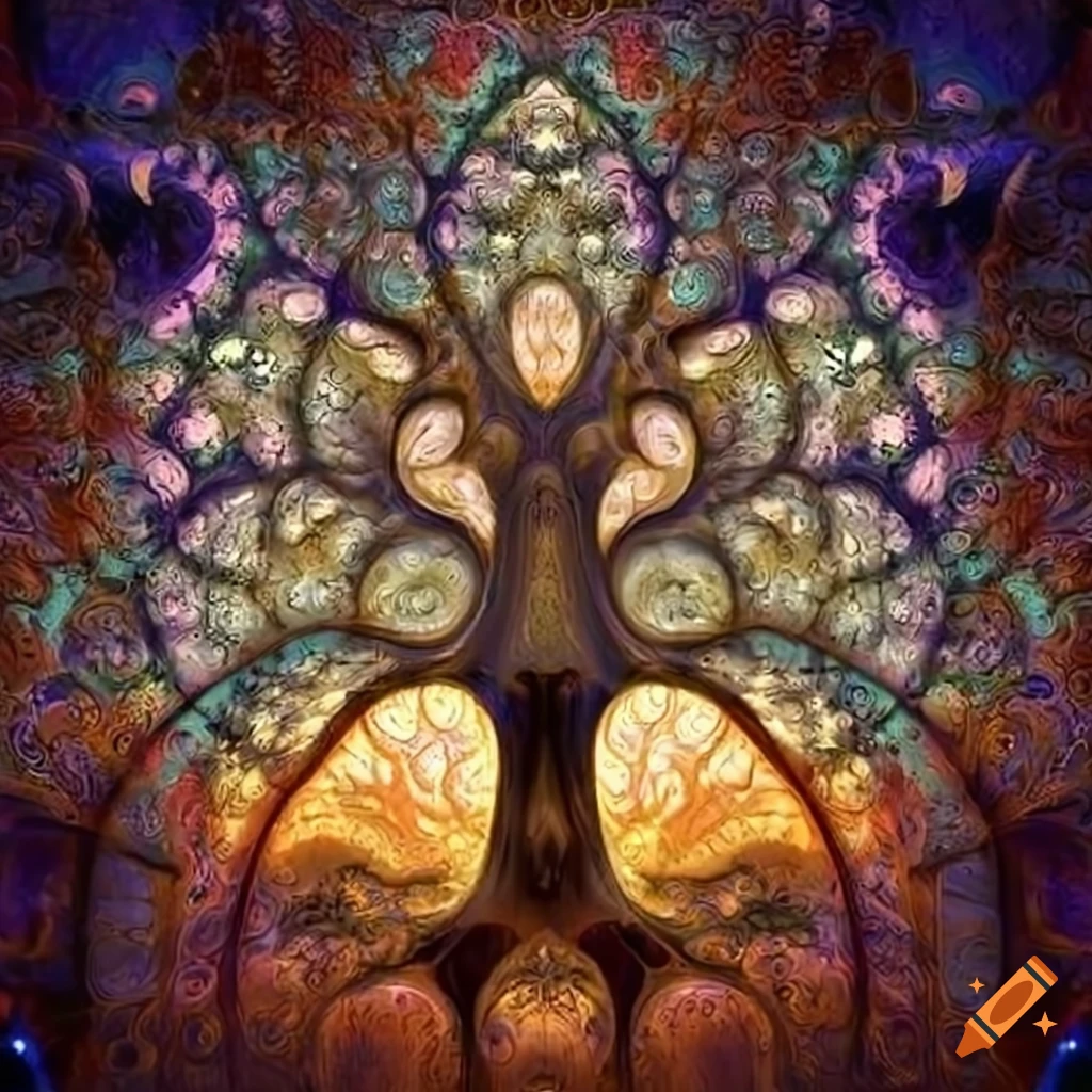 Art nouveau fractal tree on Craiyon