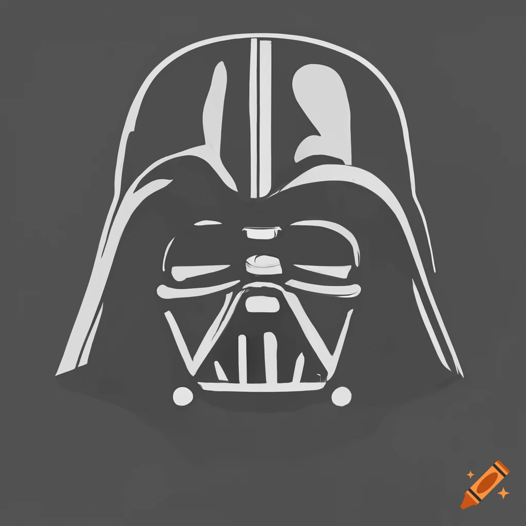 Darth vader linework art on Craiyon