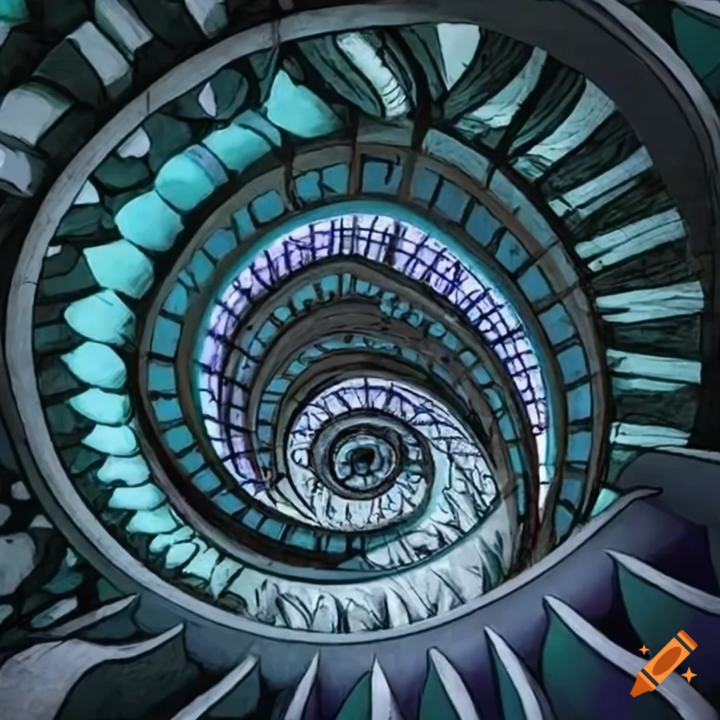 Esoteric spiral tower on Craiyon