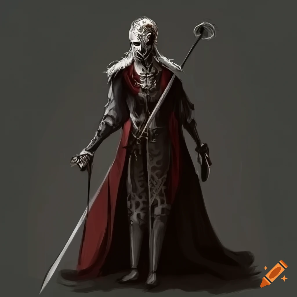 Concept art of a renaissance duelist with rapier sword and intricate ...