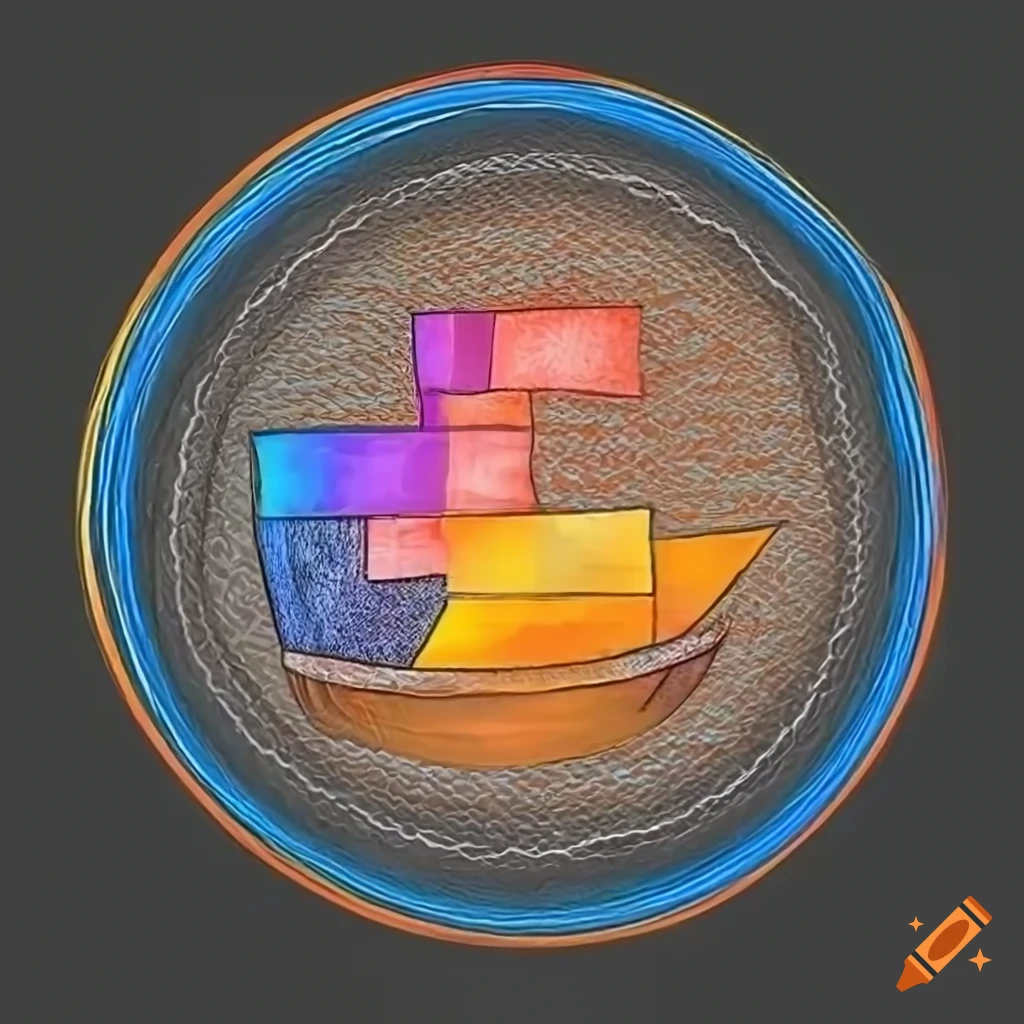 Overlay of python and docker logos with a penguin, in orange, gray, and ...