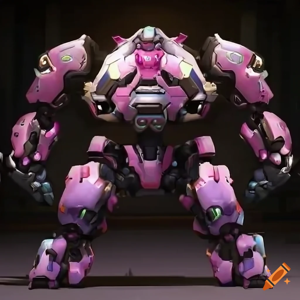 D.va's overwatch mech in epic futuristic 8k resolution on Craiyon