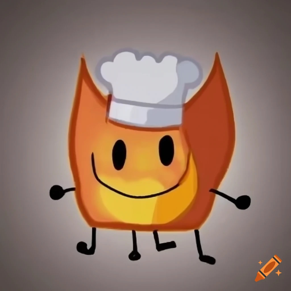 Bfdi firey as a chef in a diaper on Craiyon