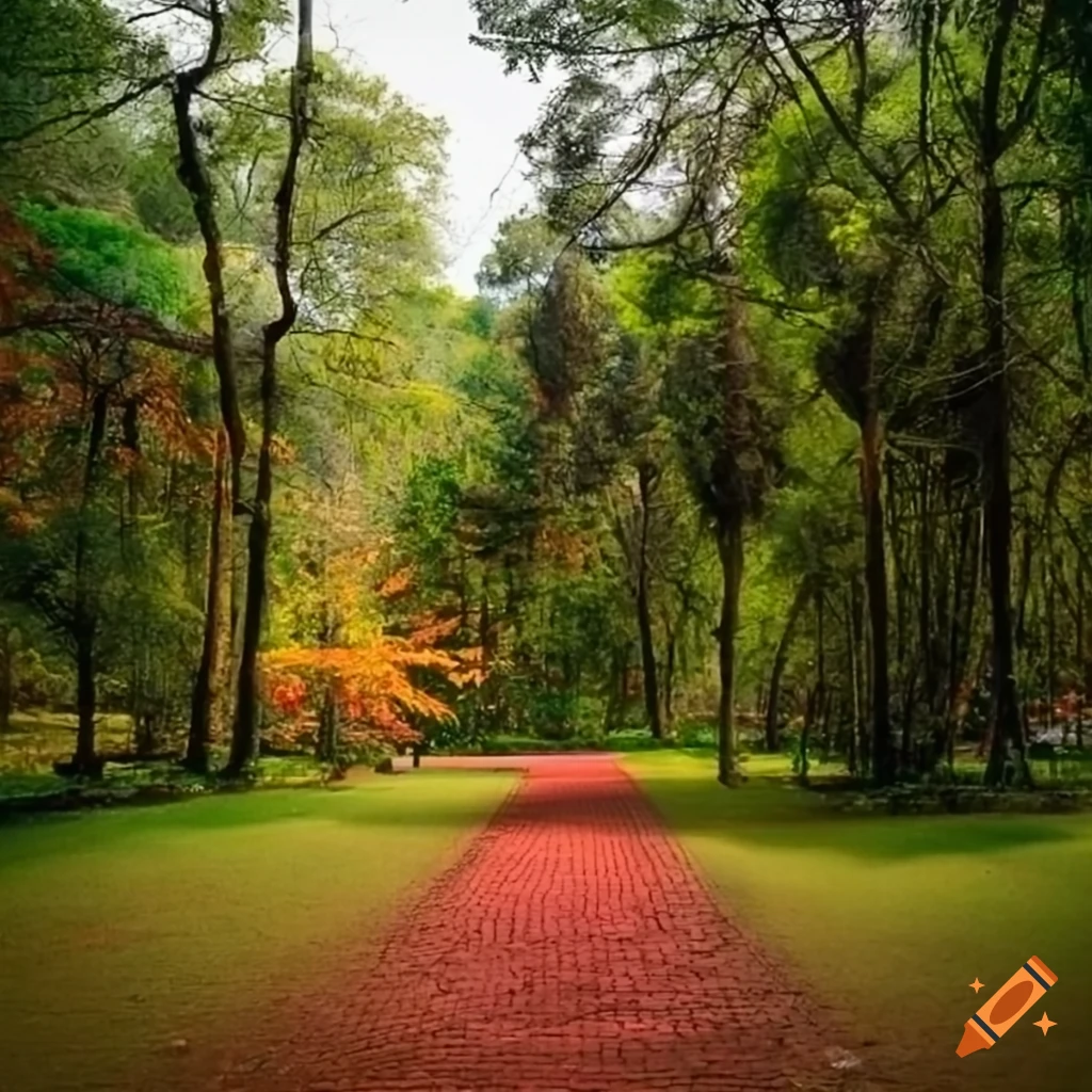 Pyin Oo Lwin National Kandawgyi Park in Myanmar with cherry and pine ...