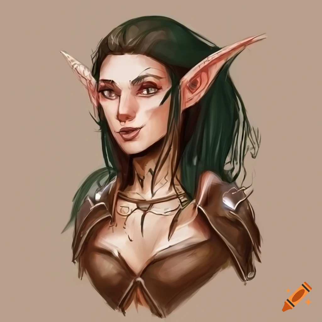 female-wood-elf-in-brown-leather-armor-with-black-hair-and-brown-eyes