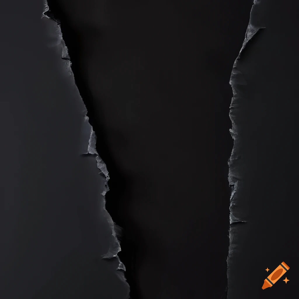Artistic arrangement of torn black paper on dark background on Craiyon