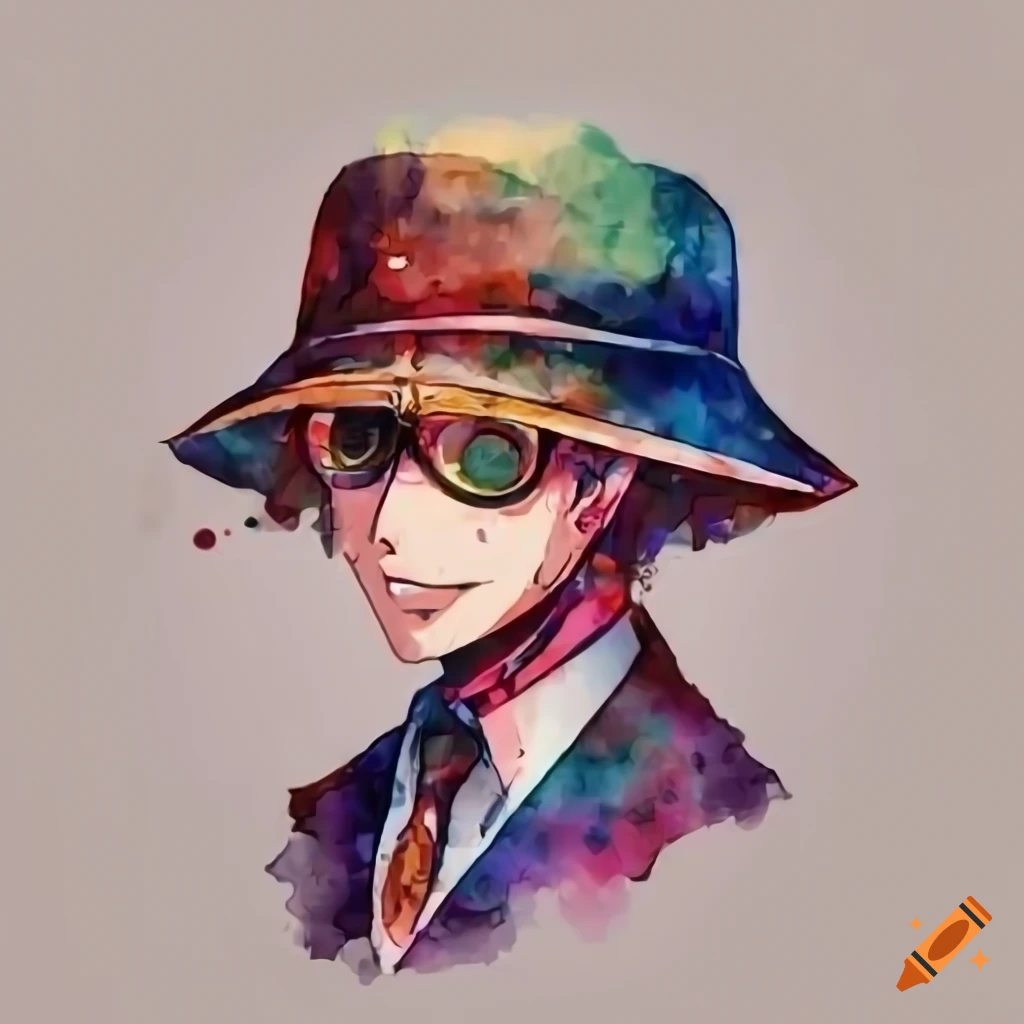 Man in One Piece anime-style attire with suit, hat, and sunglasses on ...