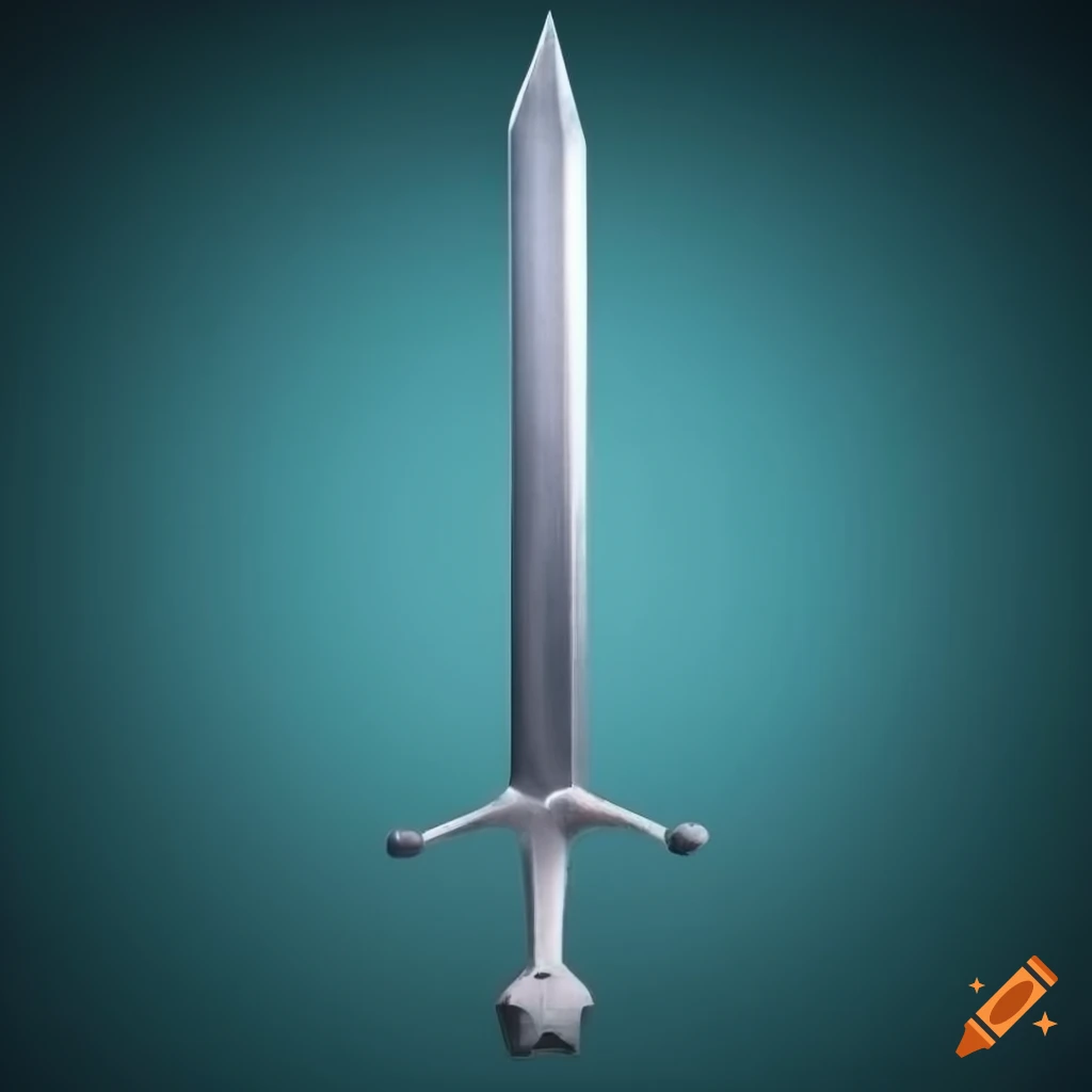 Plain steel sword with no markings or engravings on Craiyon