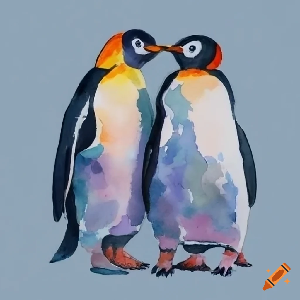 Penguin couple on Craiyon