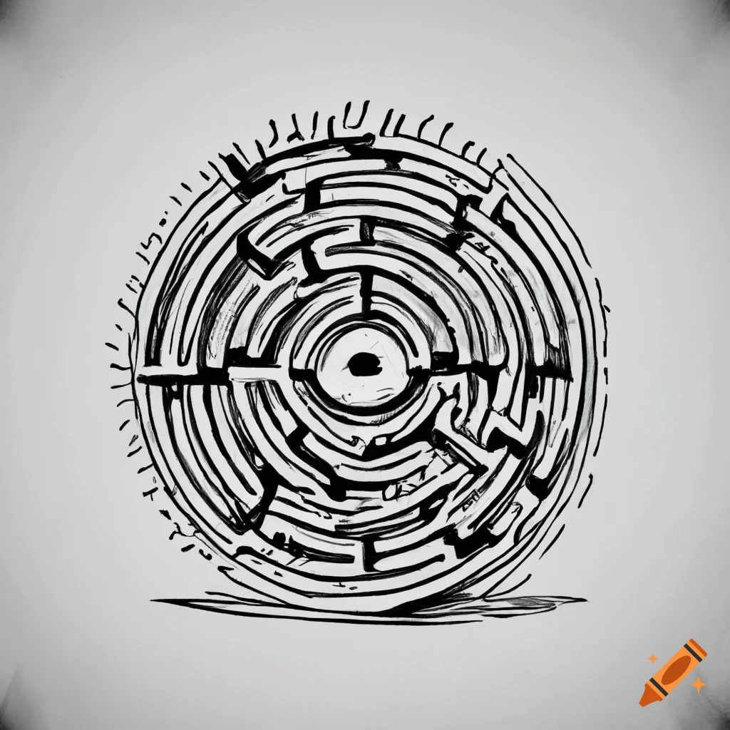 Labyrinth sketch on Craiyon