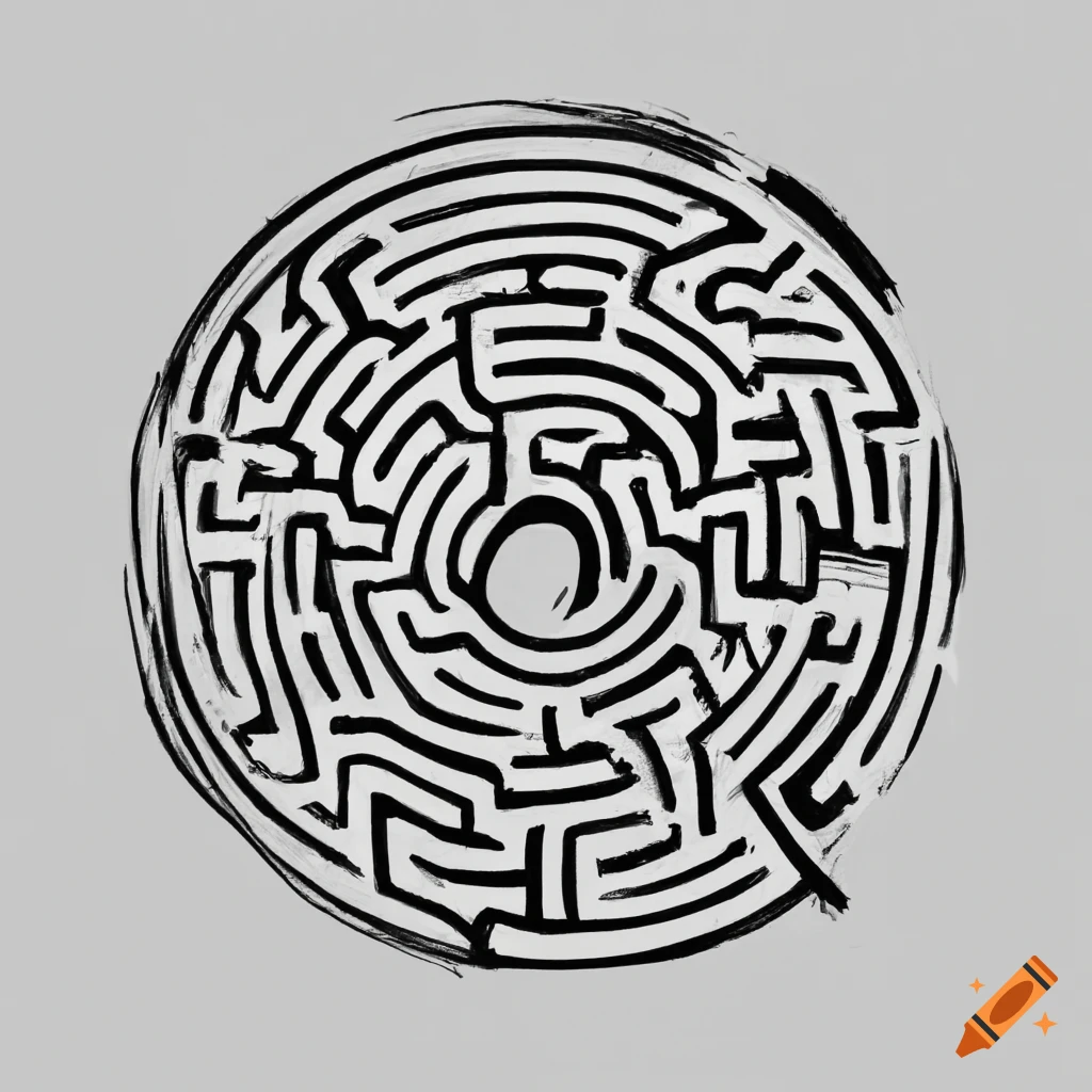 Labyrinth sketch on Craiyon