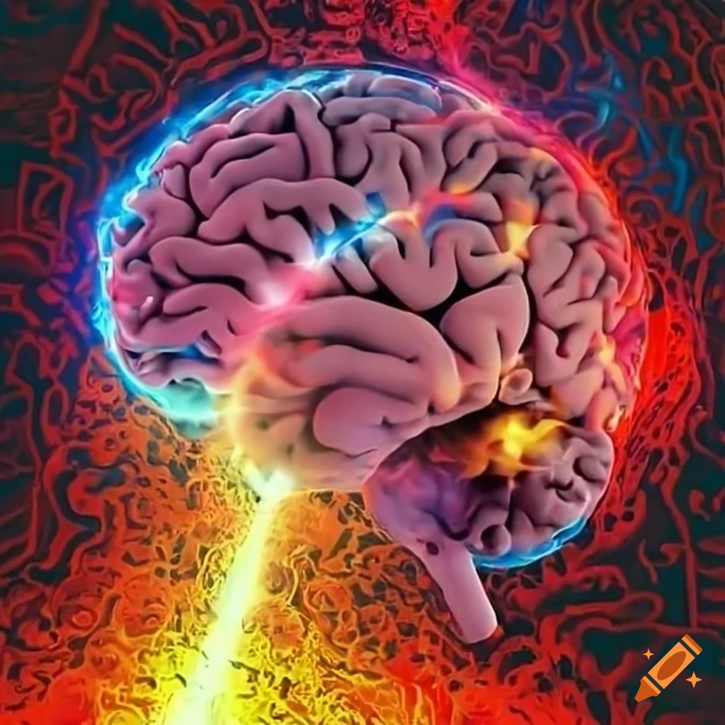 Digitally exploding brain on Craiyon