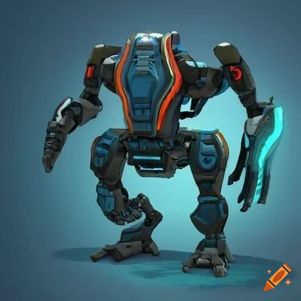 Sleek and powerful mech with glass front and intricate design in the ...