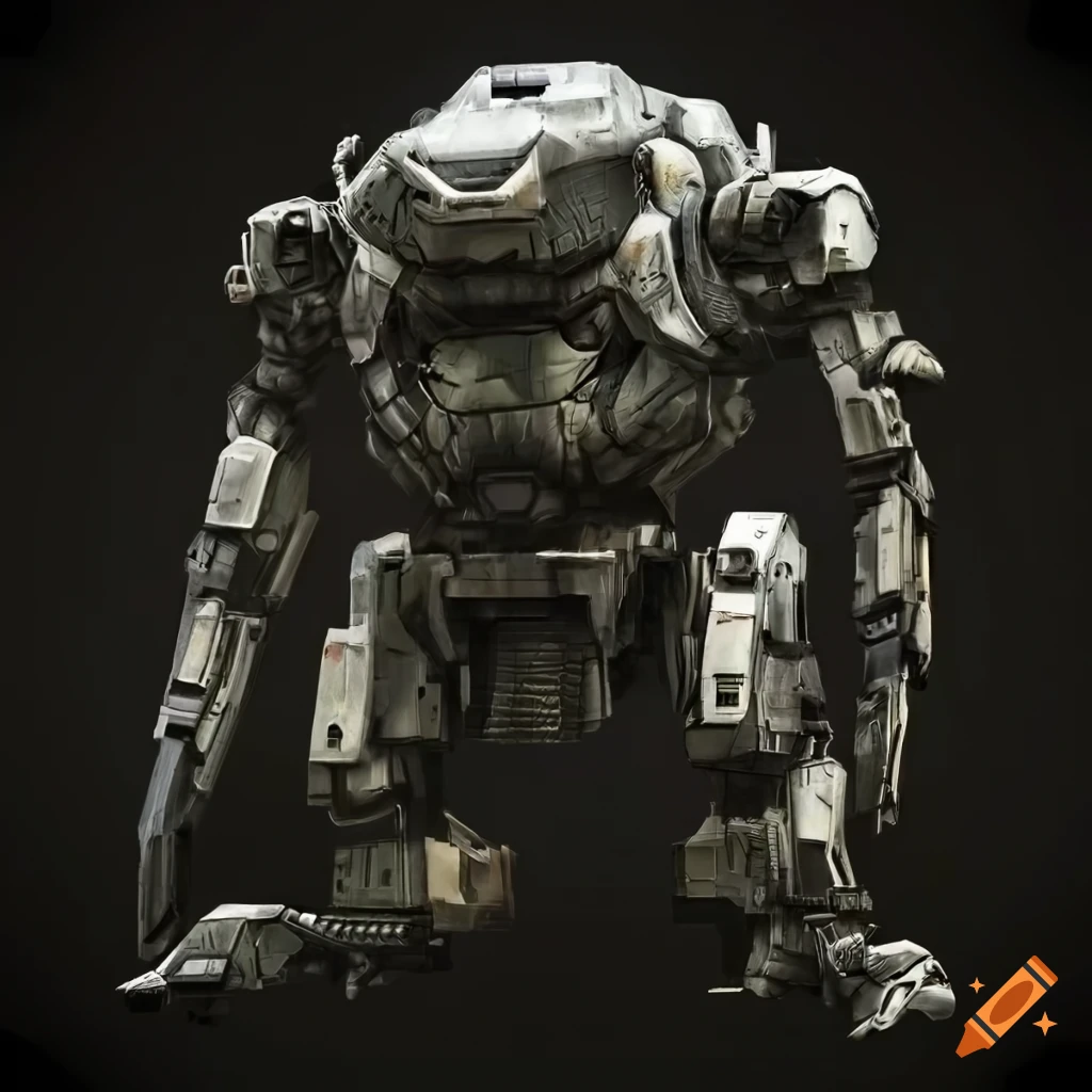 Mega battlefield cityscape hybrid drone mech with intricate layering ...