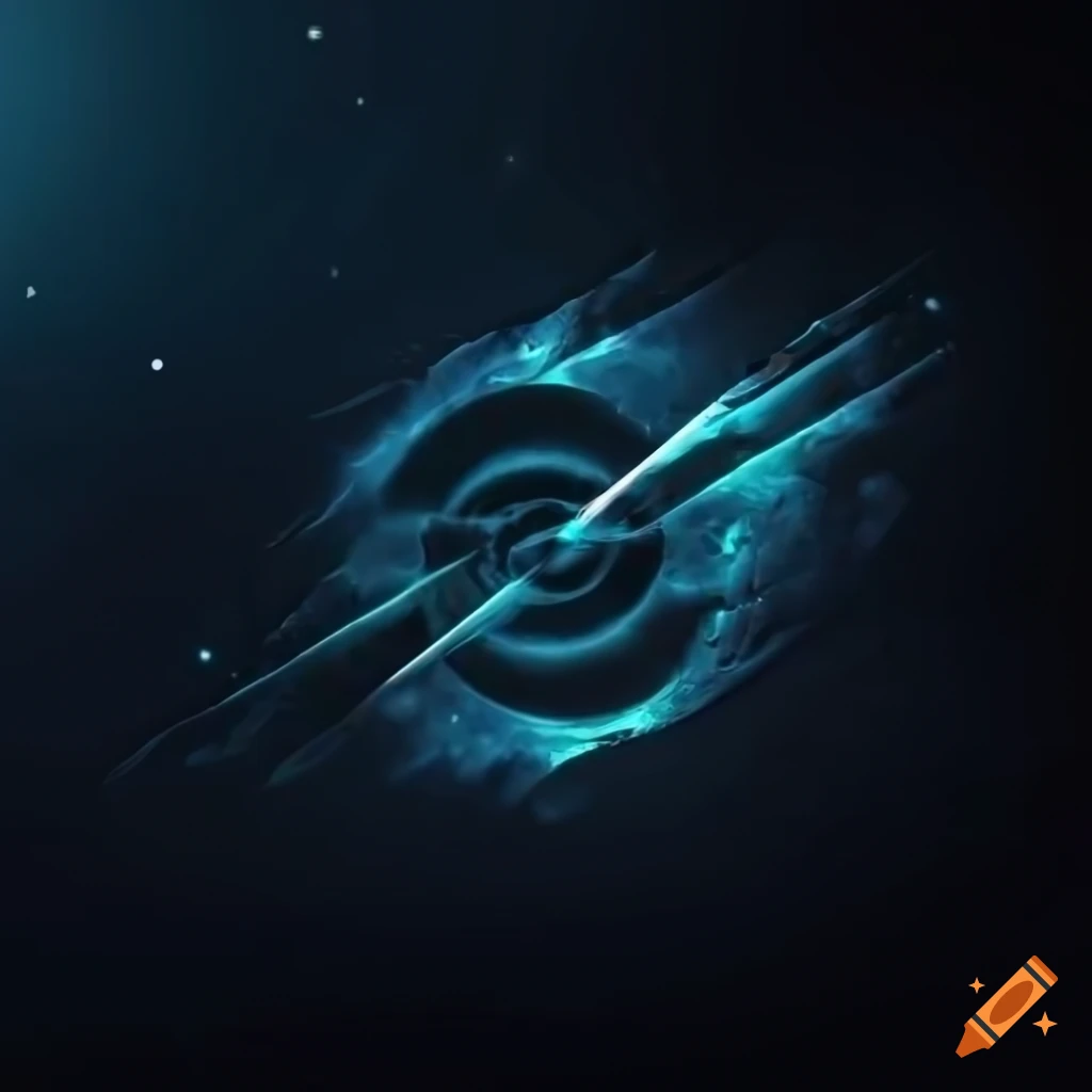 Futuristic dark space runic logo on Craiyon