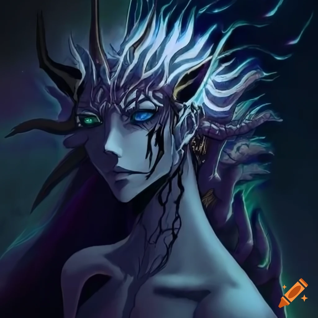 Demi in veilstorm embodying a celestial paradox with elements from ...