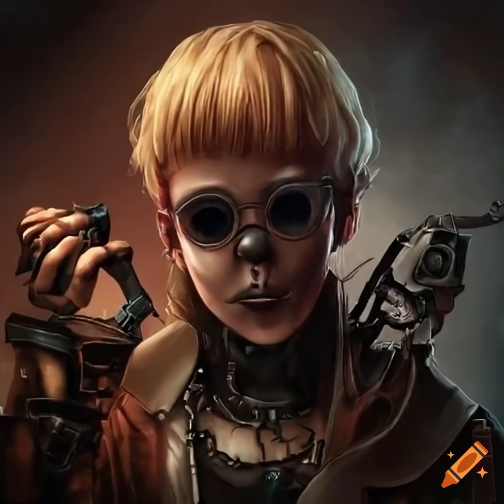 Scene of the undercity of Zaun with people wearing steam-punk ...