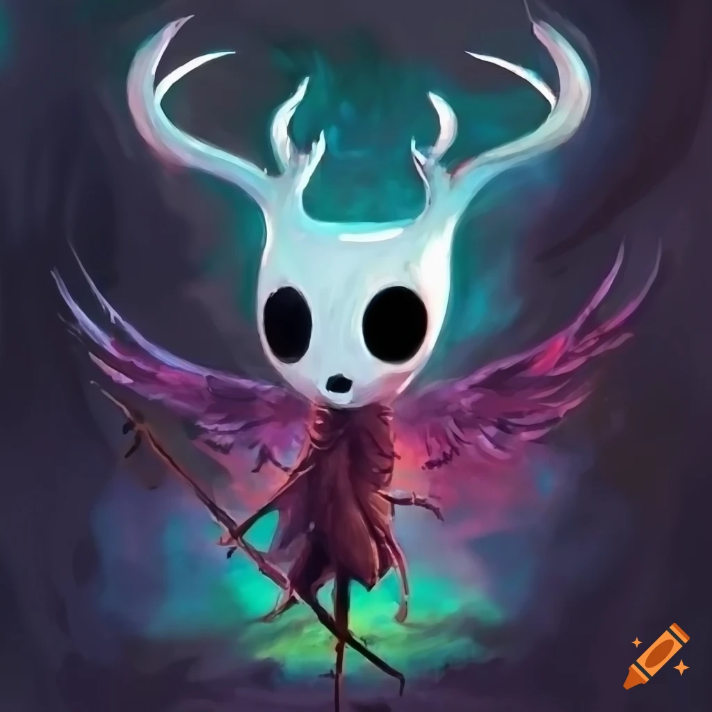 Pooka character from Irish mythology with antlers, wings, and glowing ...