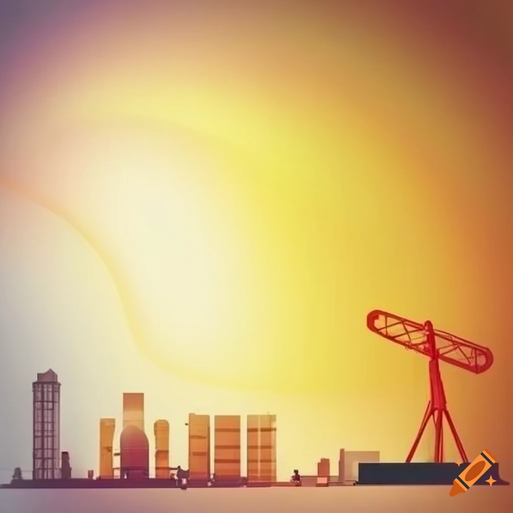 Technical poster background with civil engineering elements on Craiyon