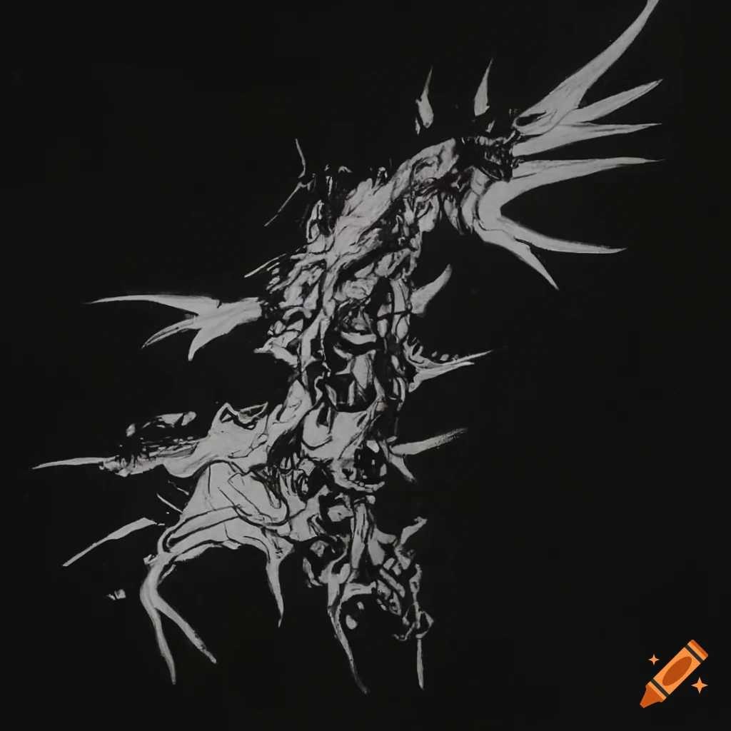 Abstract fantasy art with delicate and spiky forms on Craiyon