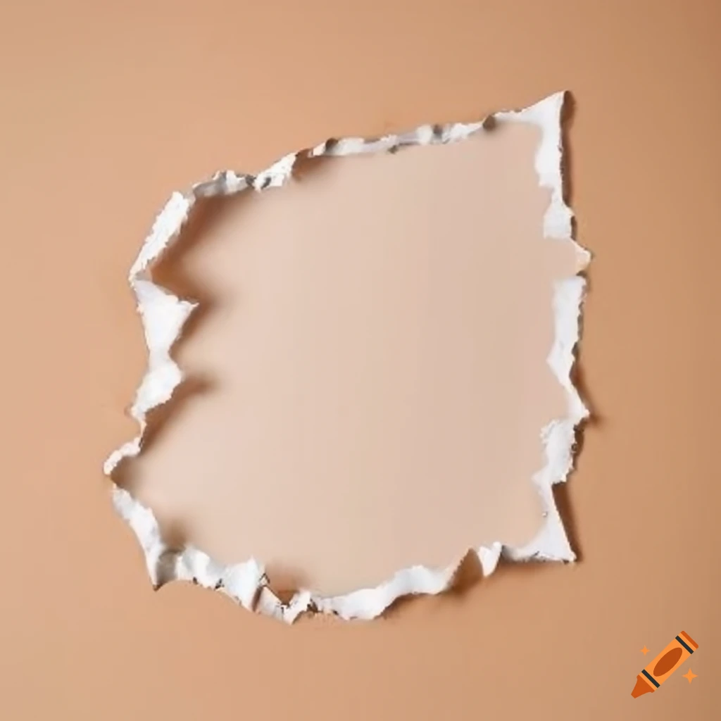 Arrangement of torn beige paper pieces on beige background on Craiyon