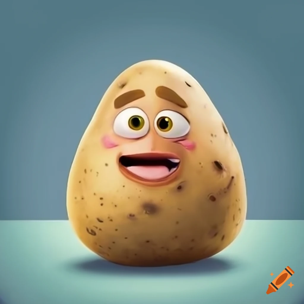 Smiling potato in pixar style on Craiyon