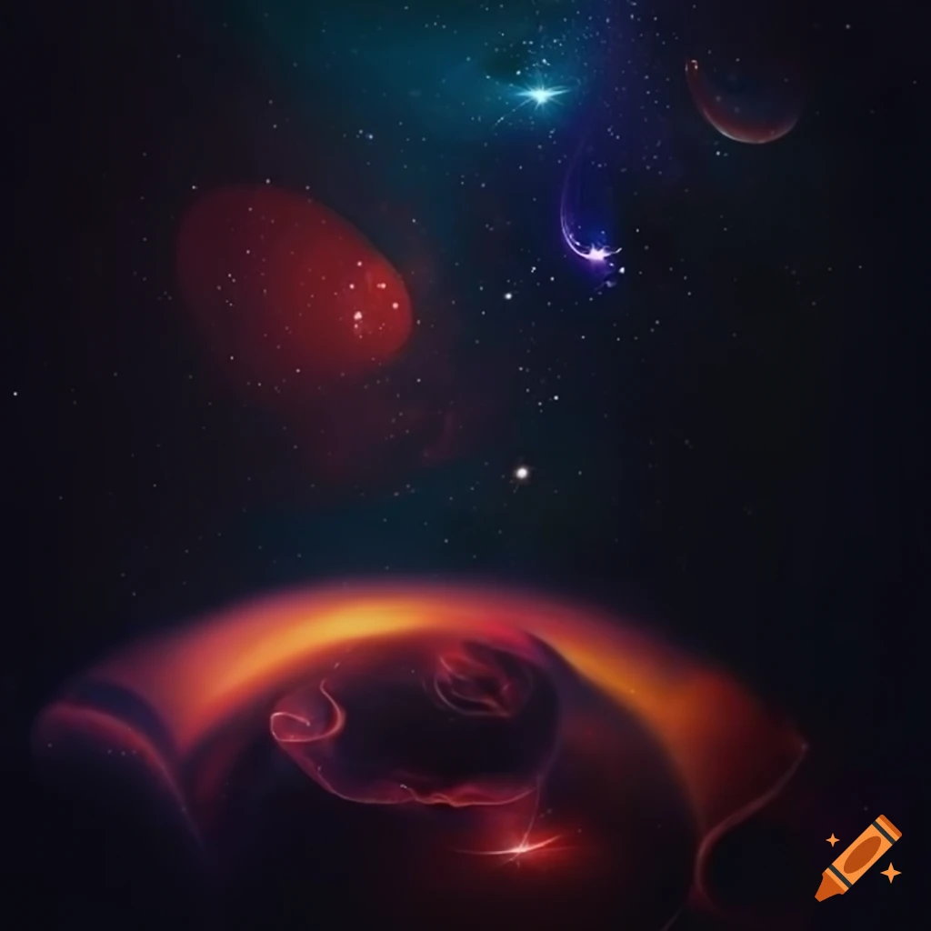 Abstract space art on Craiyon