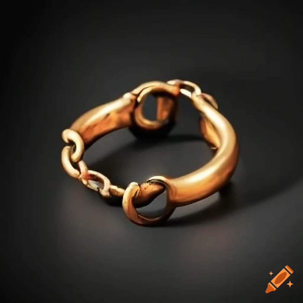 Magical ring with chains, shackles, and bindings pattern on Craiyon